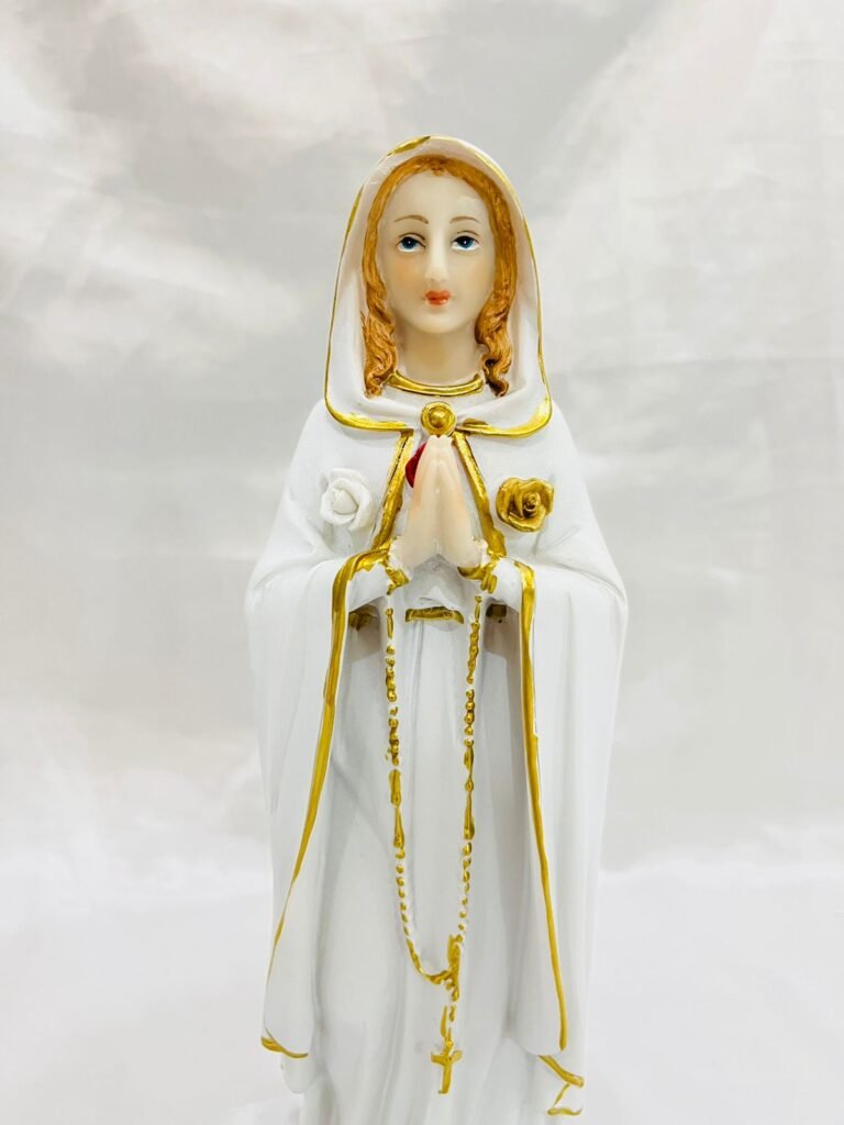 11 Inch poly marble Rosa Mystica Statue