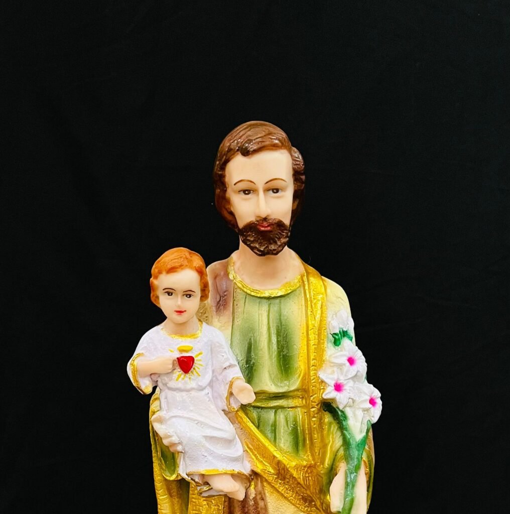 Buy 16 Inch Poly Marble St Joseph Statue Online