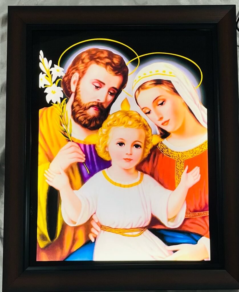 21*17 Inch Holy Family LED Photo Frame - la corona del rosario ...